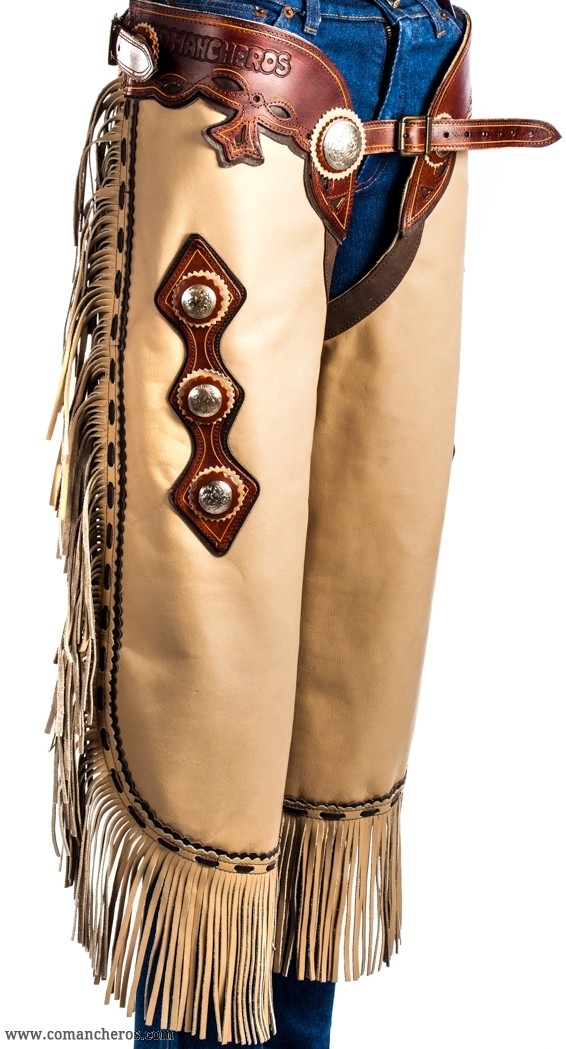 Chinks Nappa riporti in cuoio COMANCHEROS